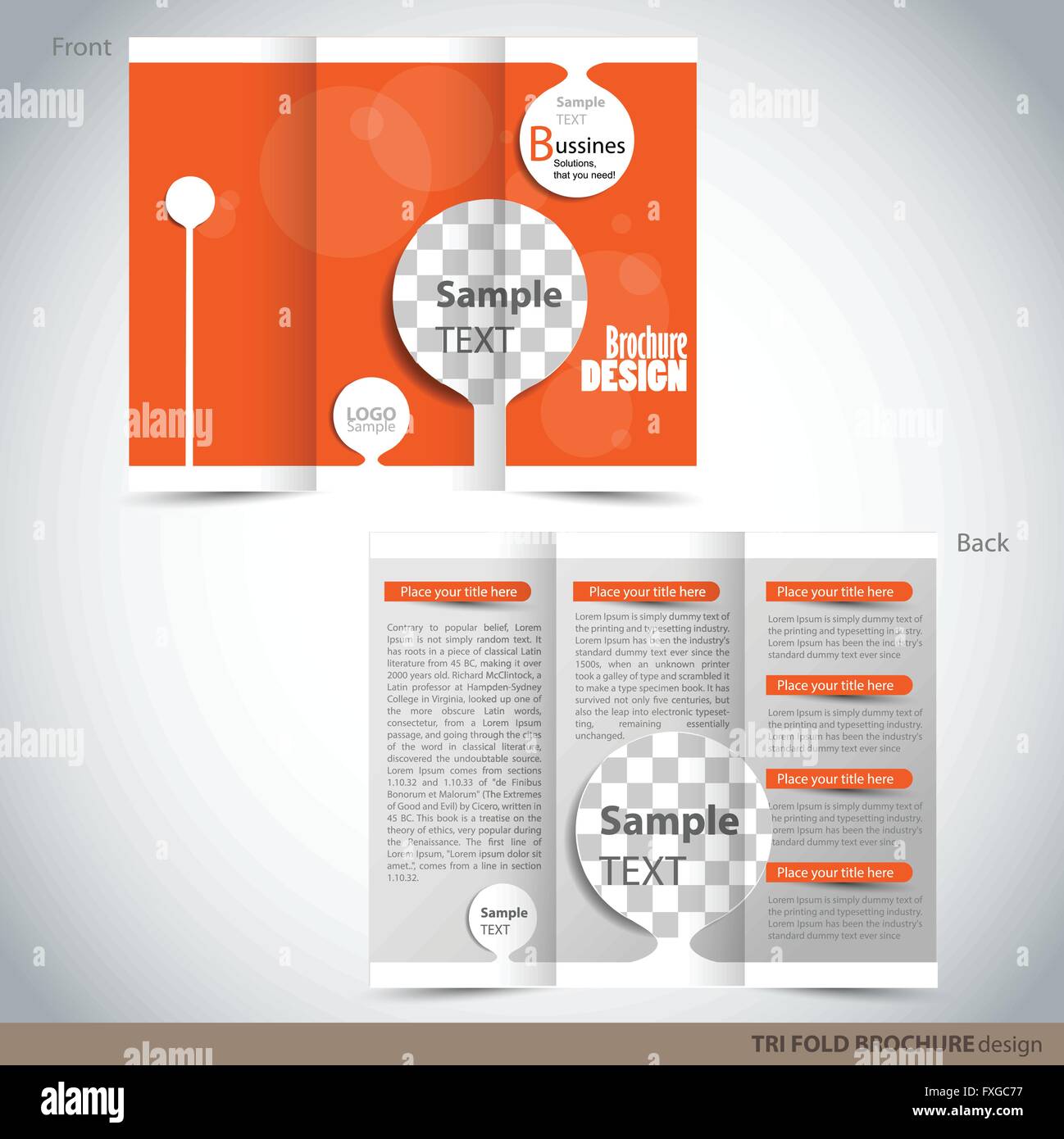 Tri Folder Brochure - Leaflet mock up. Can be used as concept for your ...