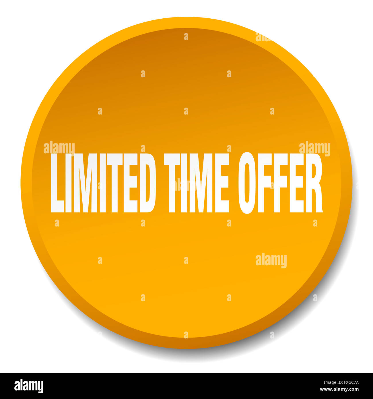 limited time offer orange round flat isolated push button Stock Photo ...