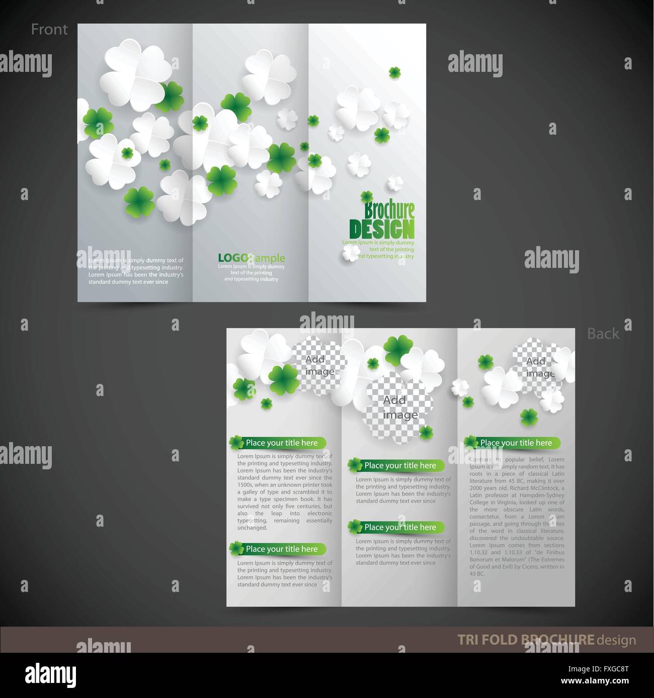 Tri Folder Brochure - Leaflet mock up. Can be used as concept for your ...