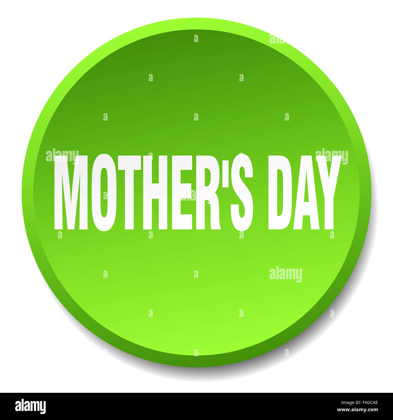 mother's day green round flat isolated push button Stock Photo - Alamy