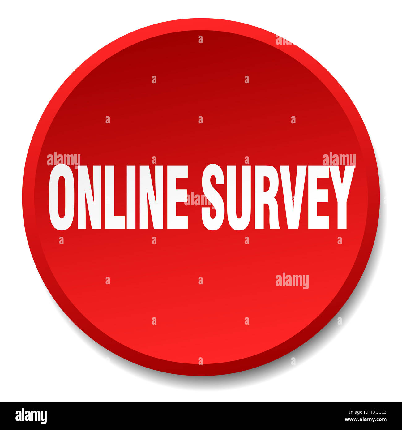 online survey red round flat isolated push button Stock Photo - Alamy