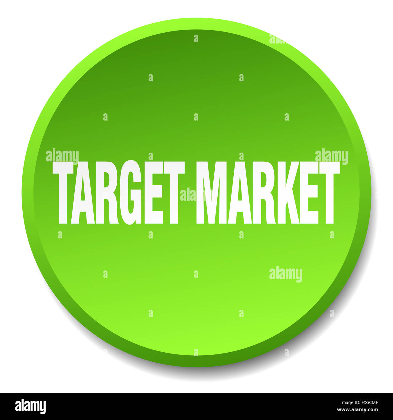 target market green round flat isolated push button Stock Photo - Alamy