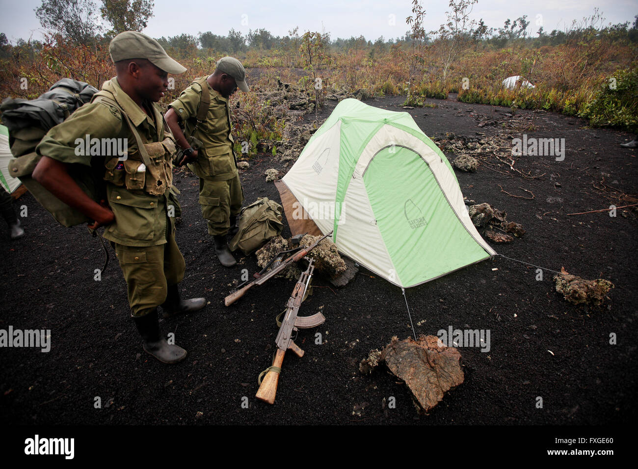 Rangers of the Virunga National Park in the Democratic Republic of ...