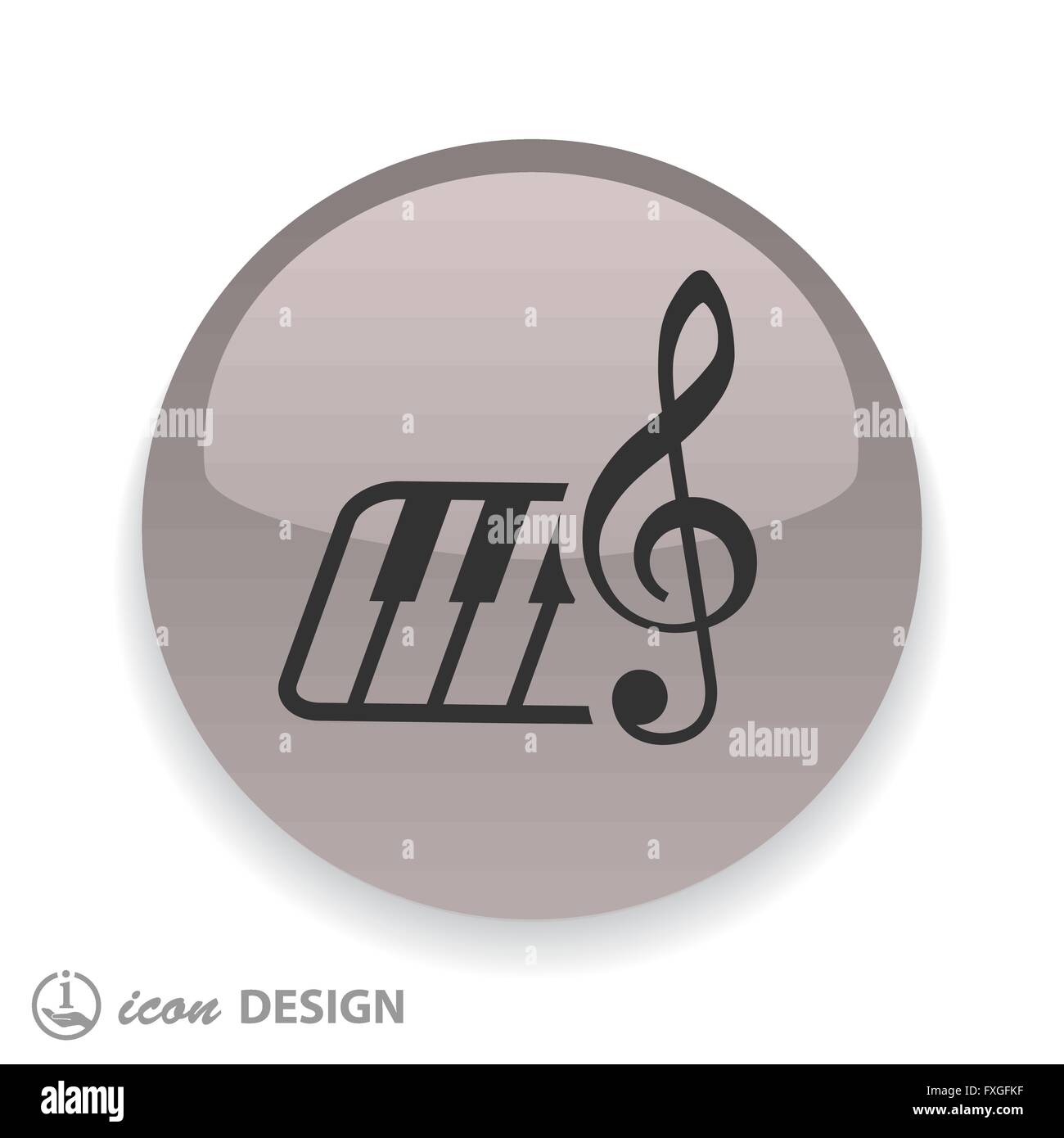 Pictograph of music key and keyboard Stock Vector Image & Art - Alamy