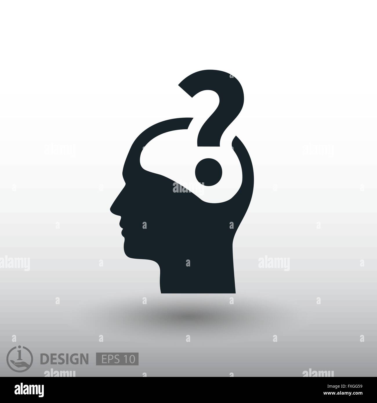 Shadow face question mark Stock Vector Images - Alamy
