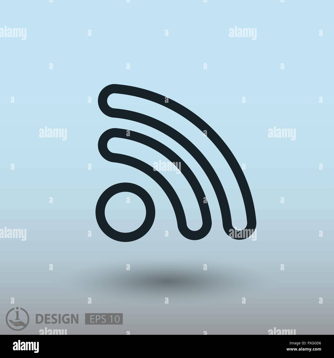 Pictograph of RSS. Vector concept illustration for design. Eps 10 Stock ...