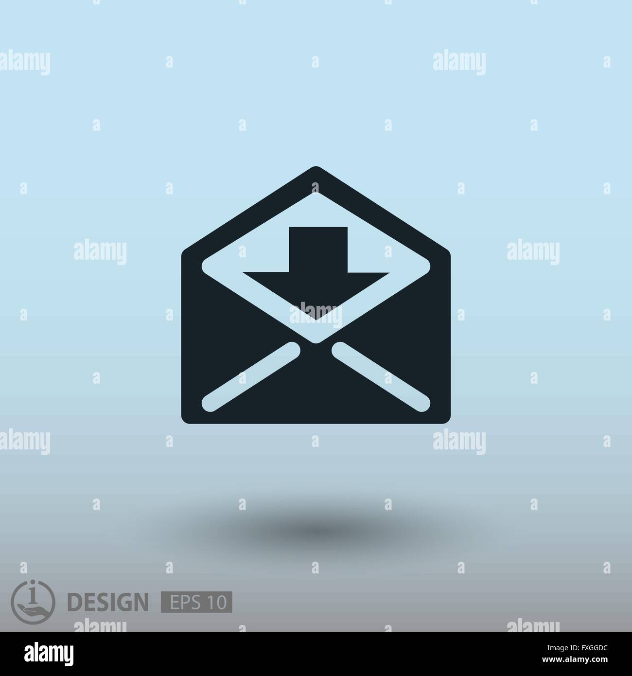 Pictograph of mail. Vector concept illustration for design. Eps 10 ...