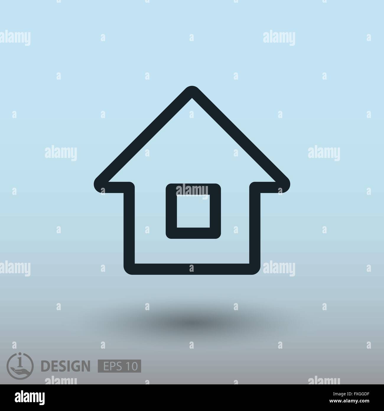 Pictograph of home. Vector concept illustration for design. Eps 10 ...