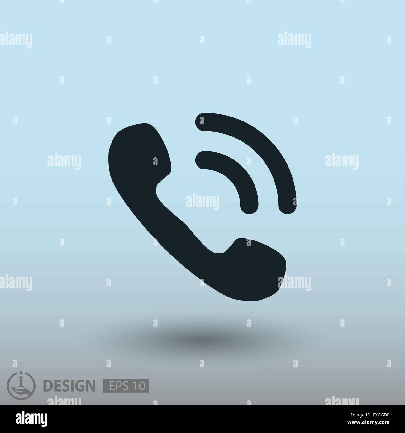 Pictograph of phone. Vector concept illustration for design. Eps 10 ...