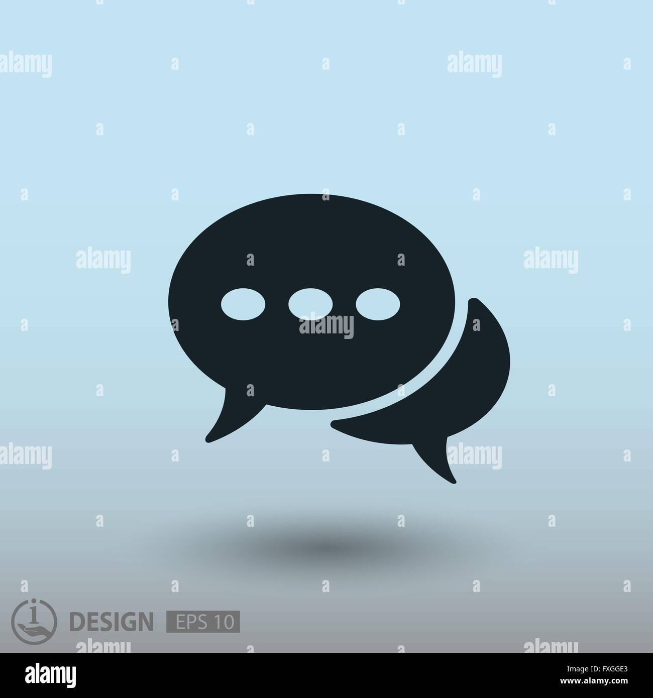 Pictograph of message or chat. Vector concept illustration for design ...