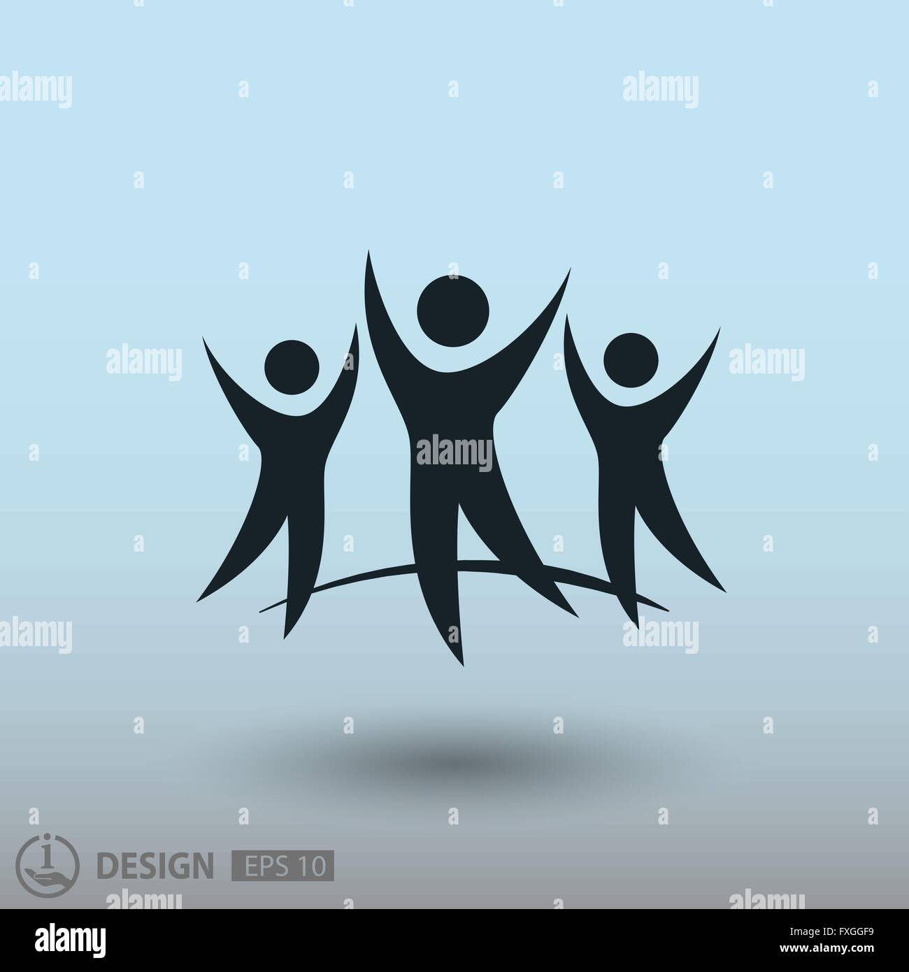 Pictograph of success team. Vector concept illustration for design. Eps ...
