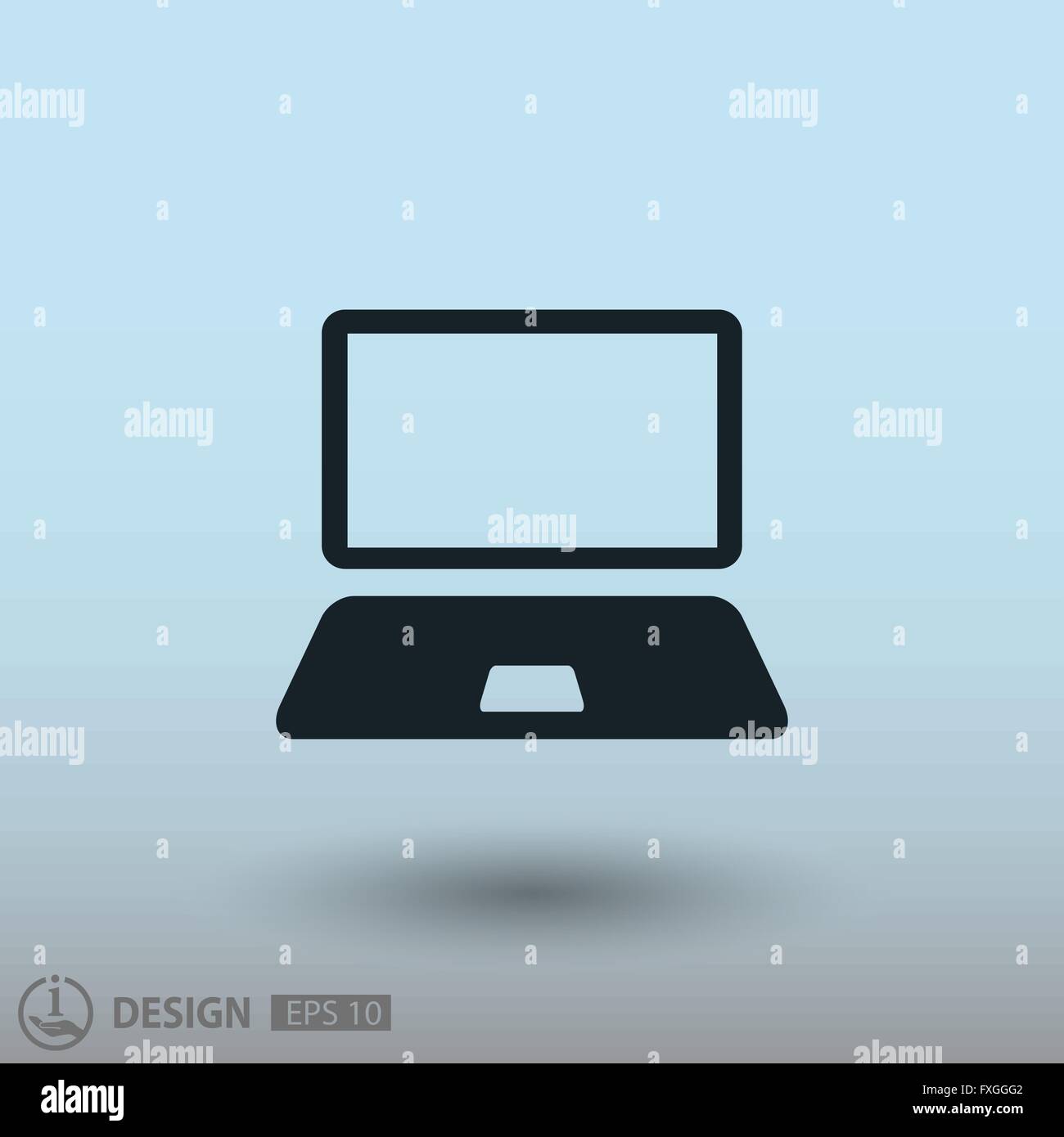 Pictograph of computer. Vector concept illustration for design. Eps 10 ...