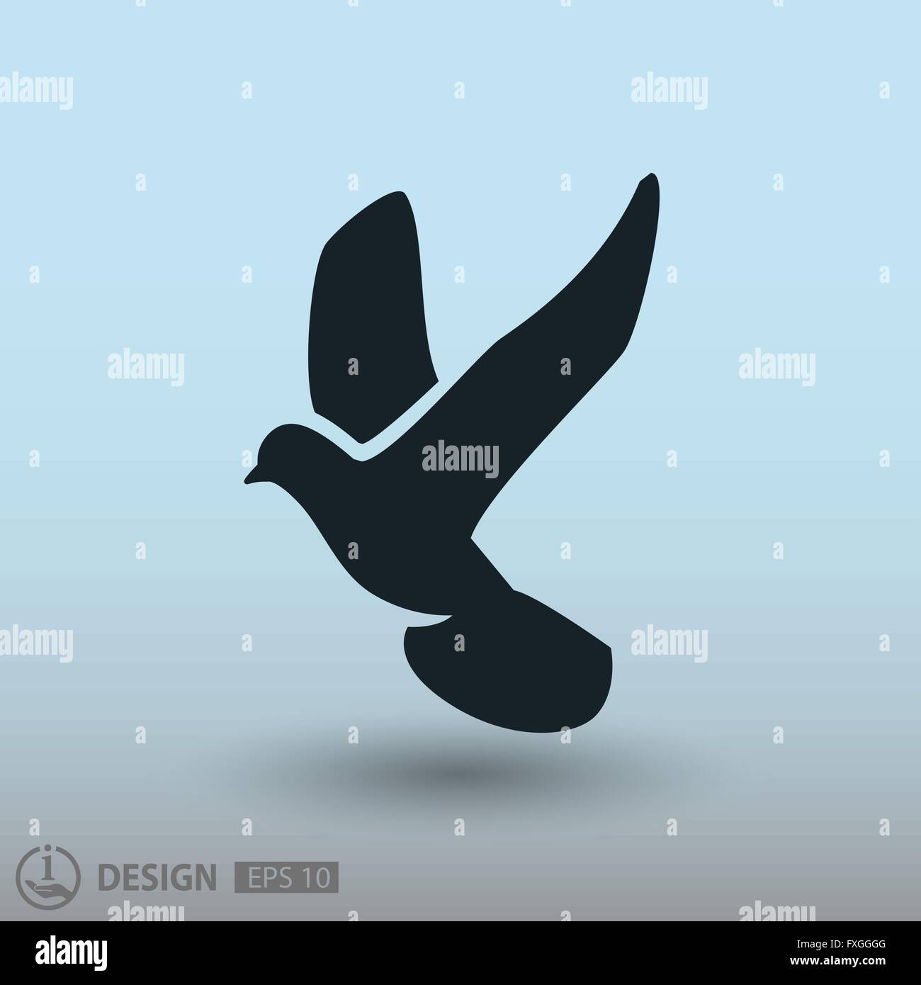 Pictograph of bird. Vector concept illustration for design. Eps 10 ...