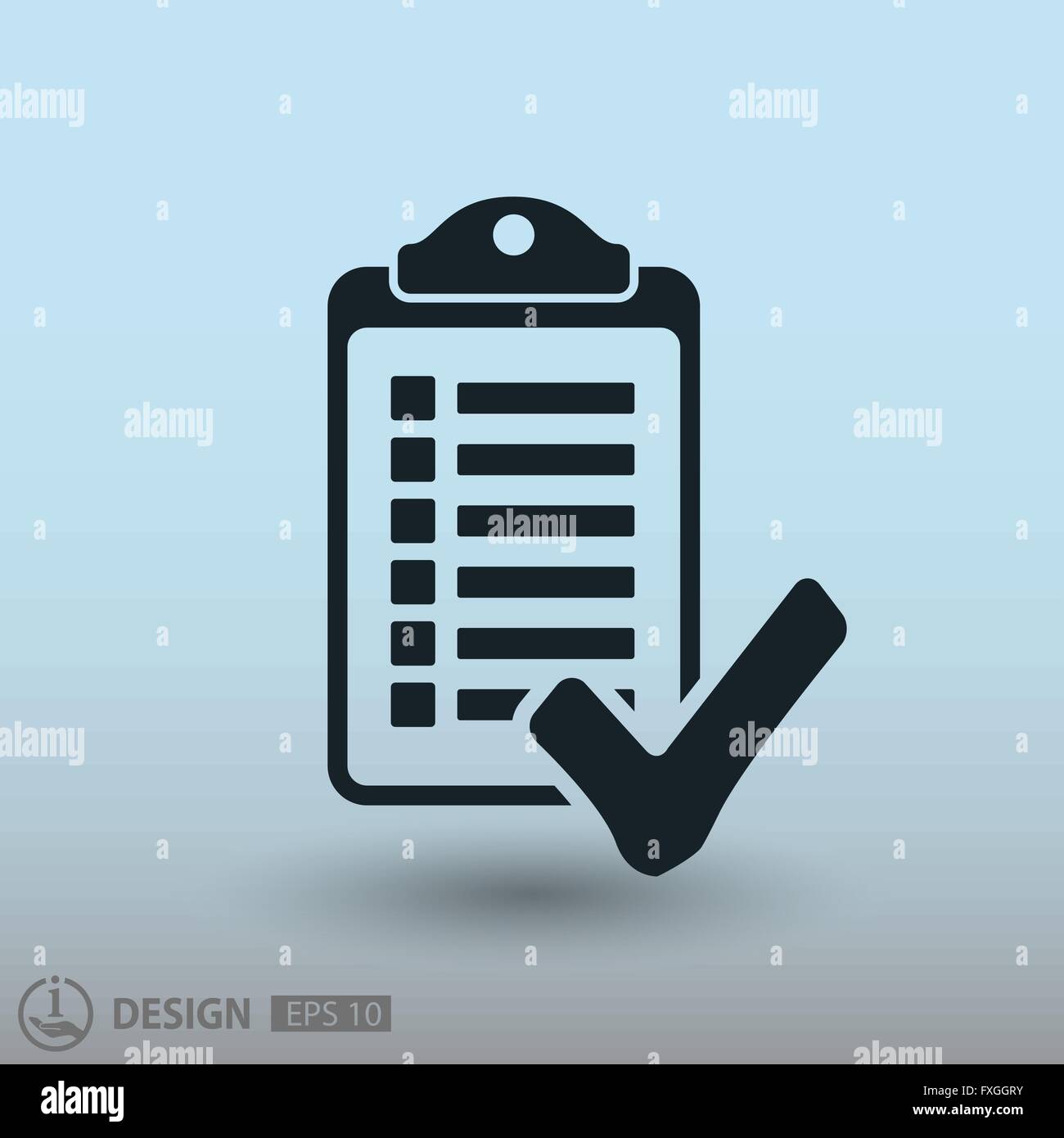 Pictograph of checklist. Vector concept illustration for design. Eps 10 ...