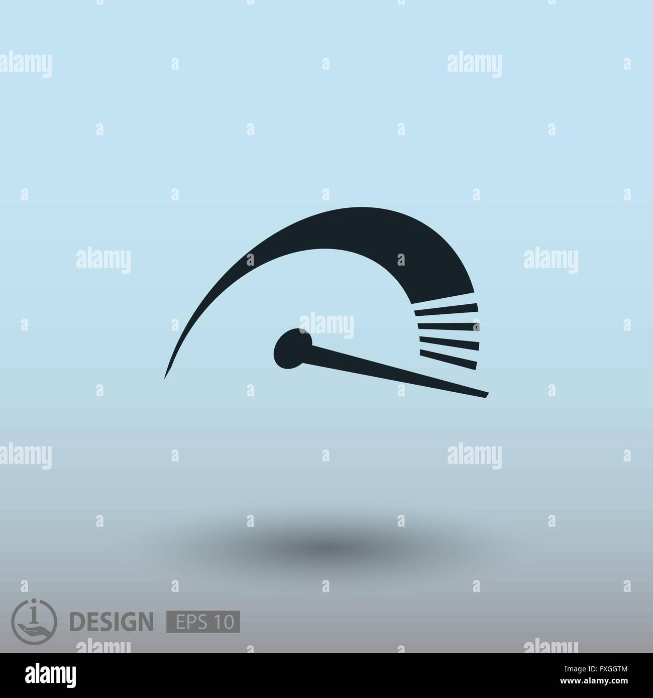 Pictograph of speedometer. Vector concept illustration for design. Eps ...