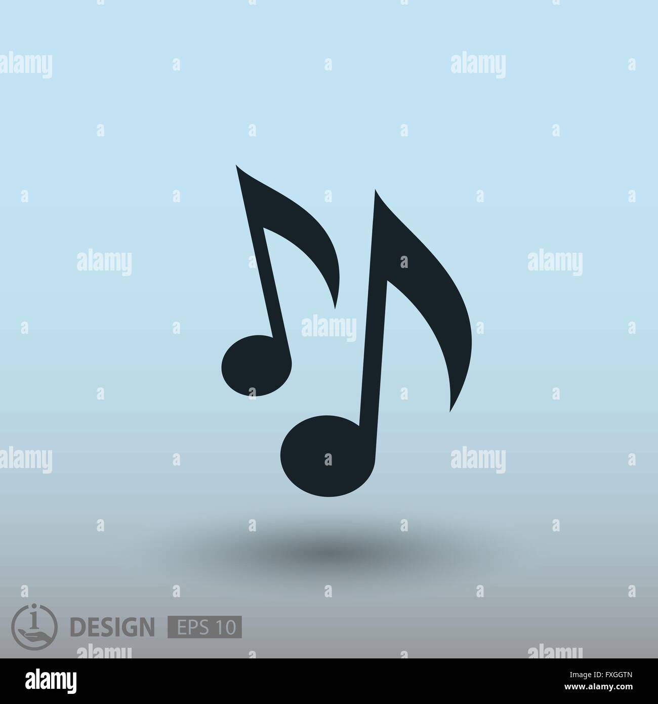 Pictograph of music note. Vector concept illustration for design. Eps ...