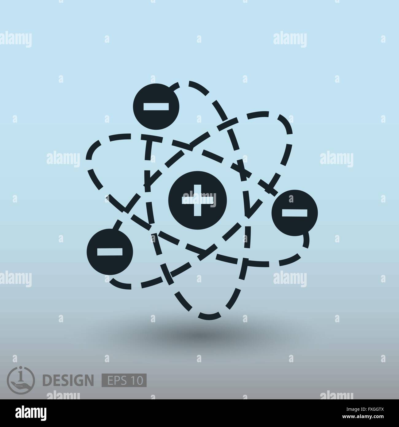 Pictograph of atom. Vector concept illustration for design. Eps 10 ...