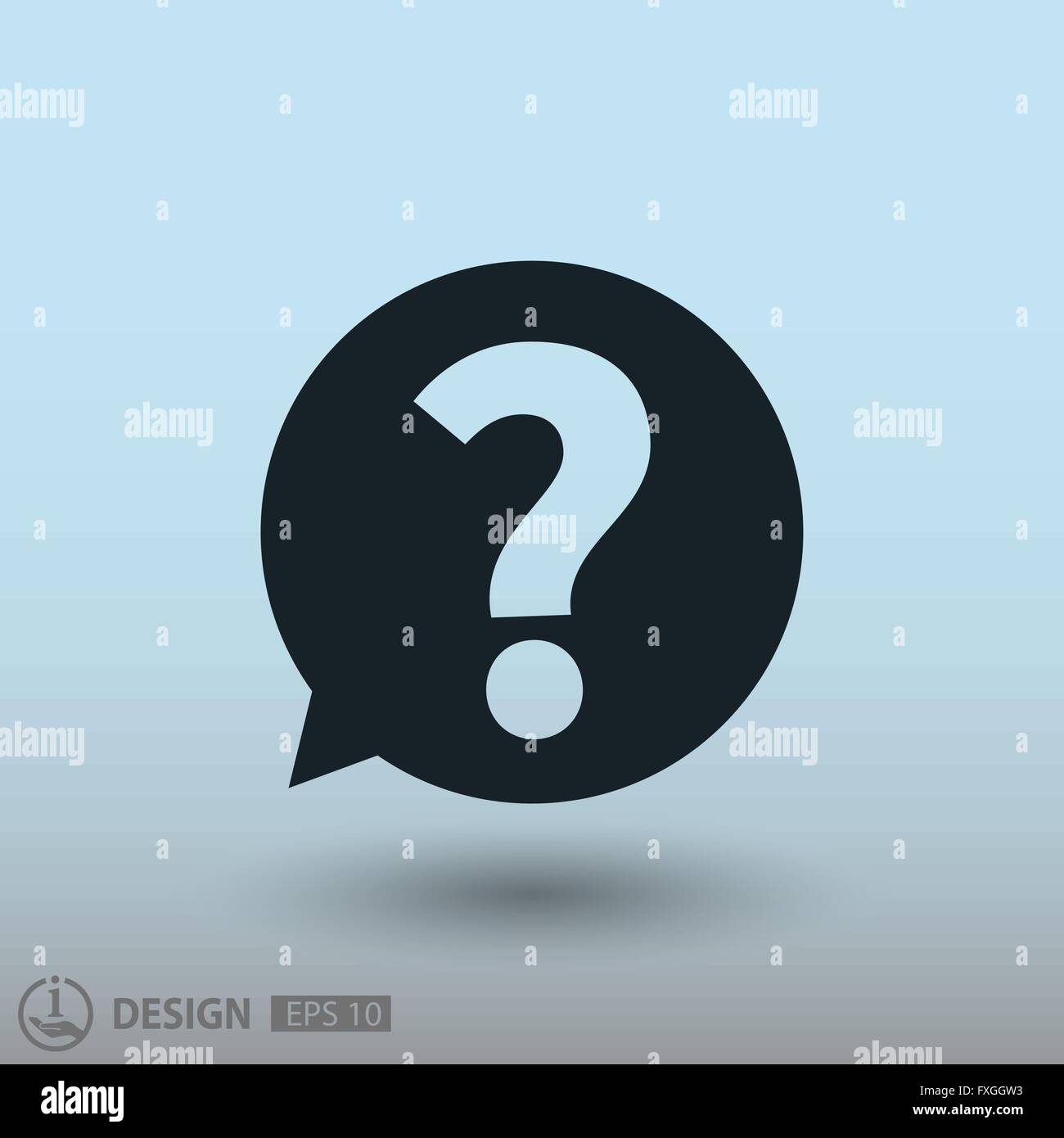 Pictograph of question mark. Vector concept illustration for design ...