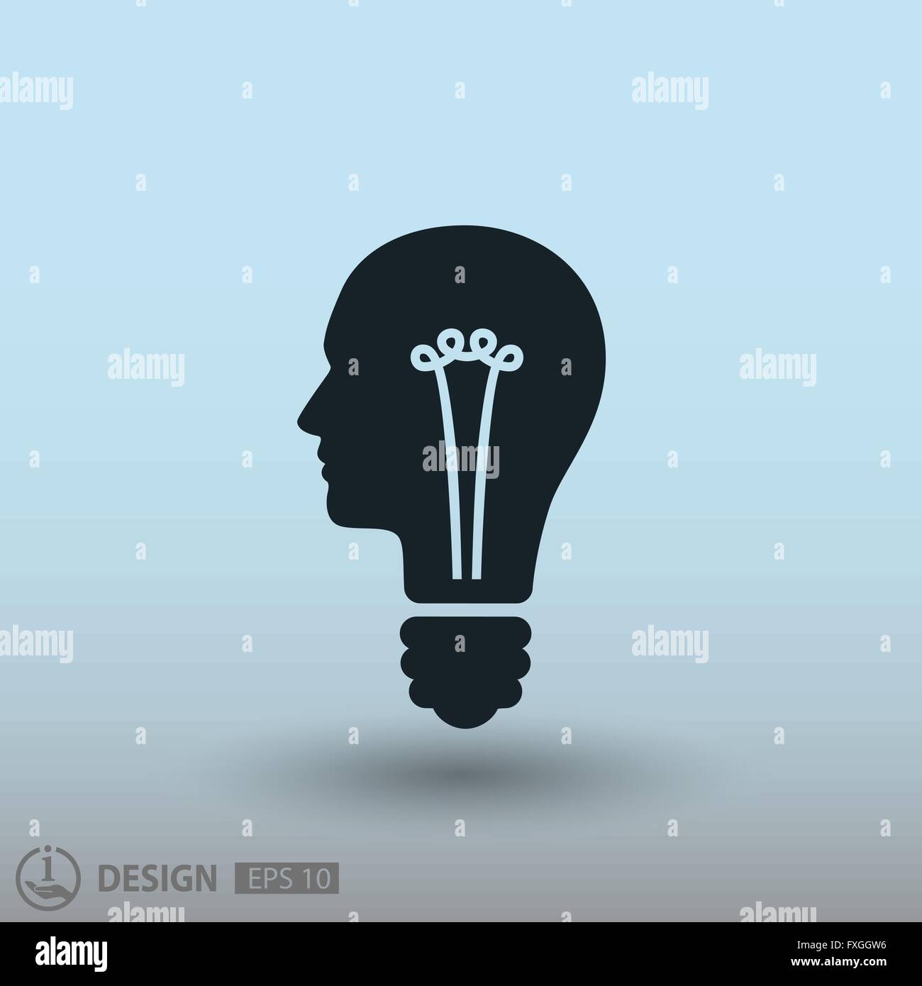 Pictograph of bulb concept. Vector concept illustration for design. Eps ...