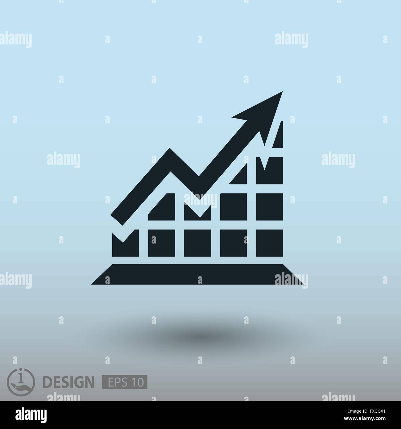 Pictograph of graph. Vector concept illustration for design. Eps 10 ...