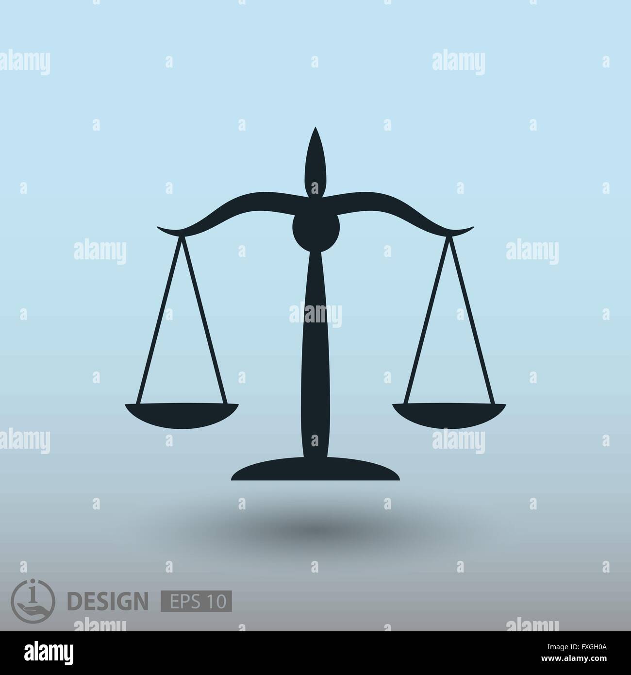 Pictograph of justice scales. Vector concept illustration for design ...