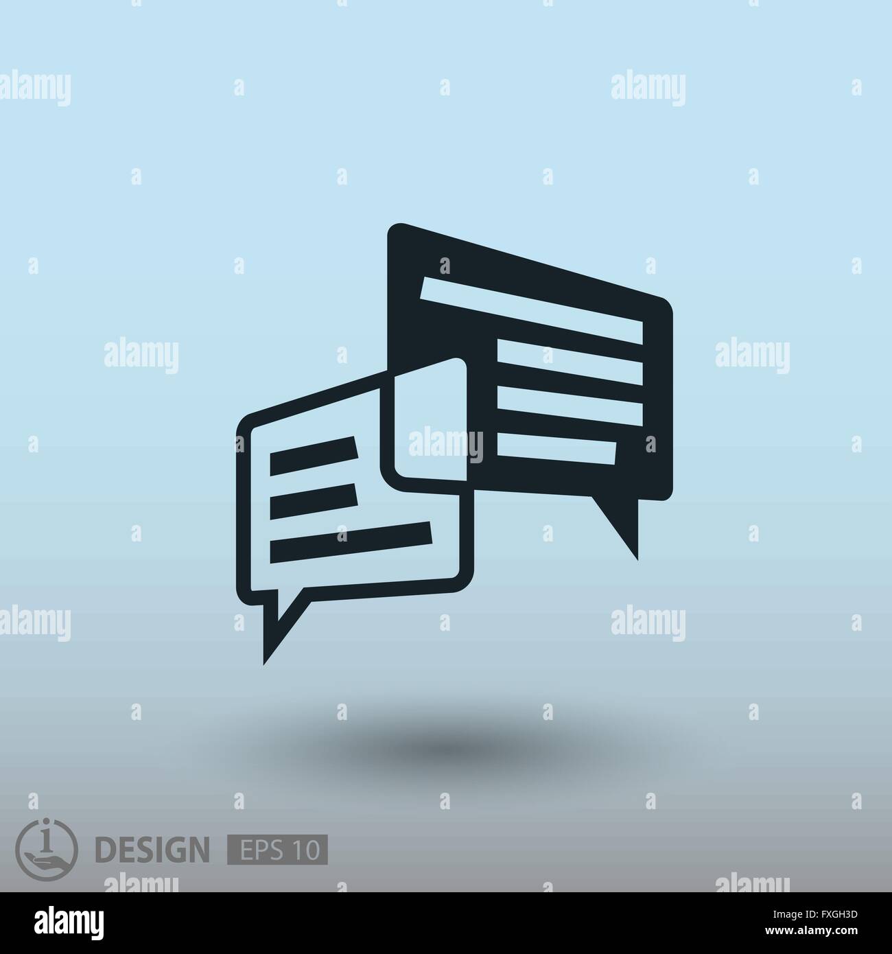 Pictograph of message or chat. Vector concept illustration for design ...