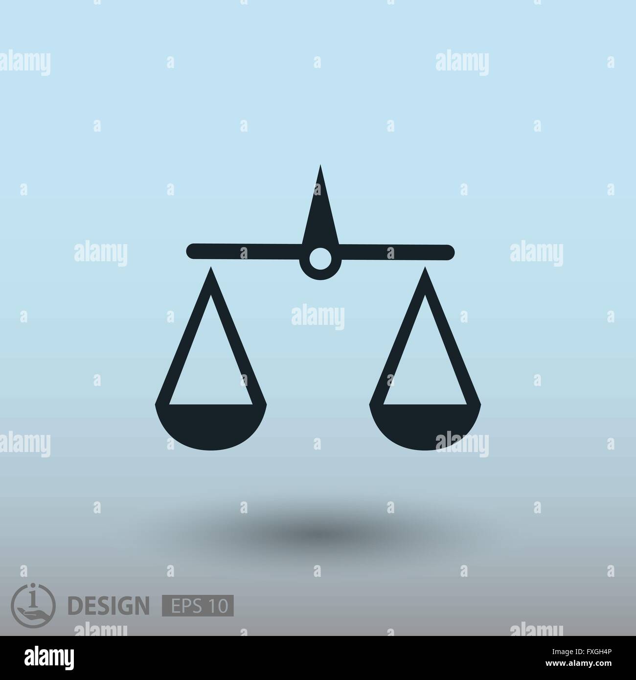Pictograph of justice scales. Vector concept illustration for design ...