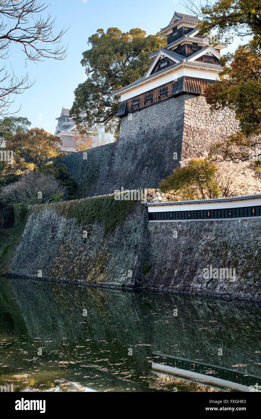 Kumamoto castle, Iidamaru go-kai yagura, five story tower, turret, and ...