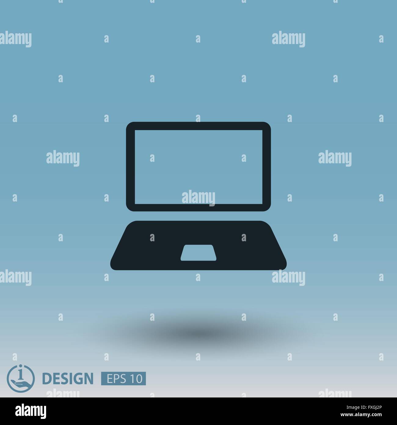 Pictograph of computer. Vector concept illustration for design. Eps 10 ...