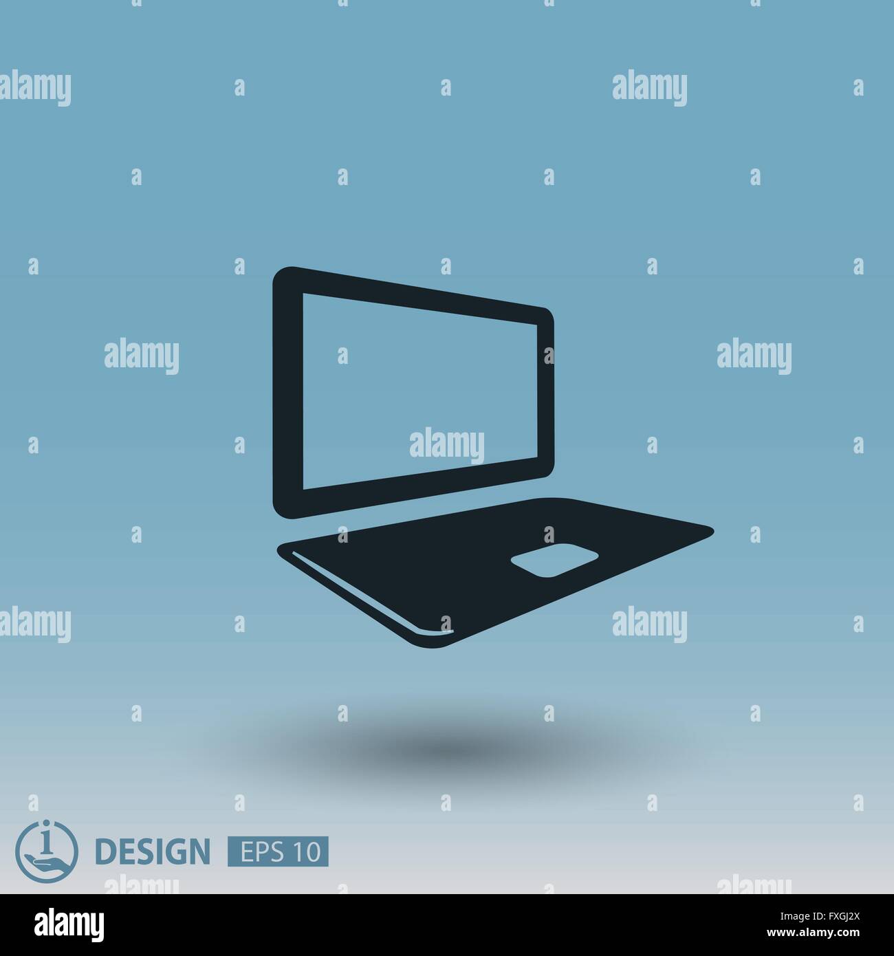 Pictograph of computer. Vector concept illustration for design. Eps 10 ...