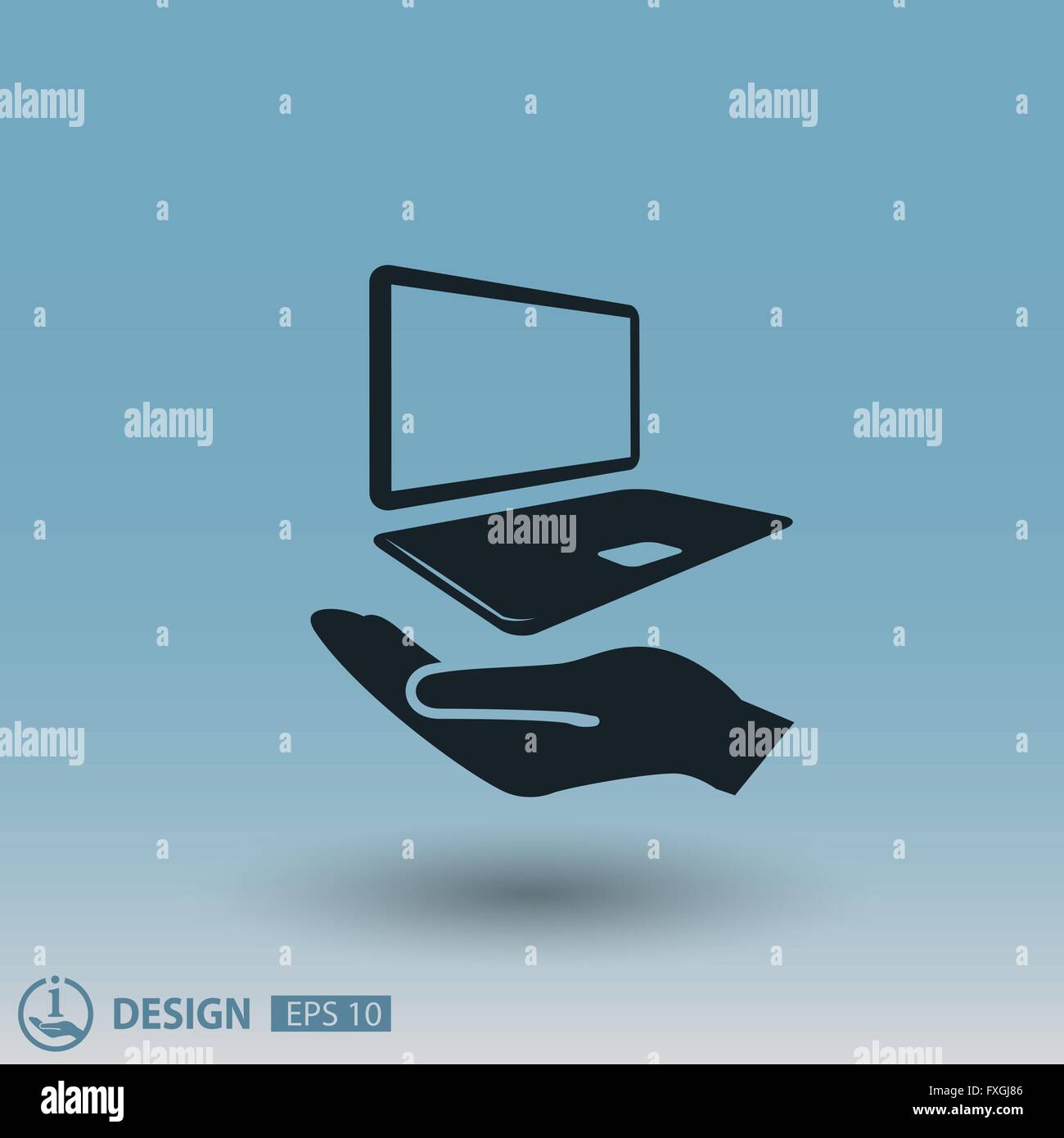 Pictograph of computer. Vector concept illustration for design. Eps 10 ...