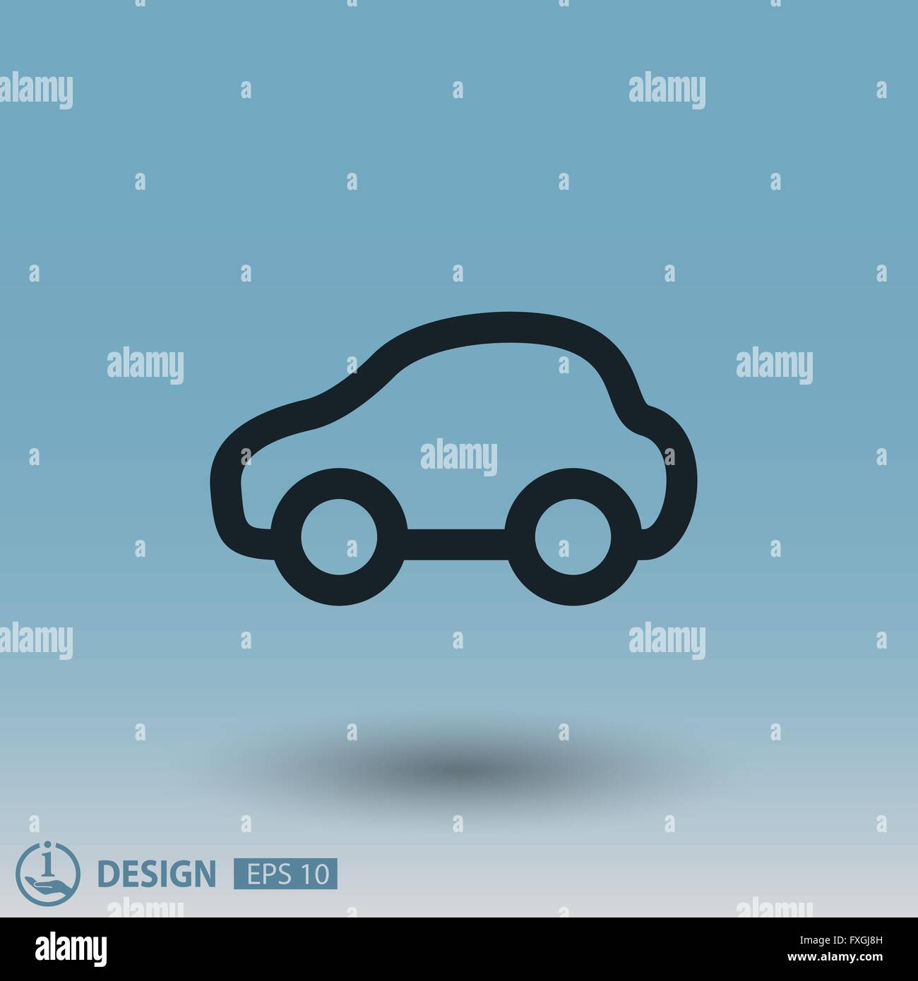 Pictograph of car. Vector concept illustration for design. Eps 10 Stock ...