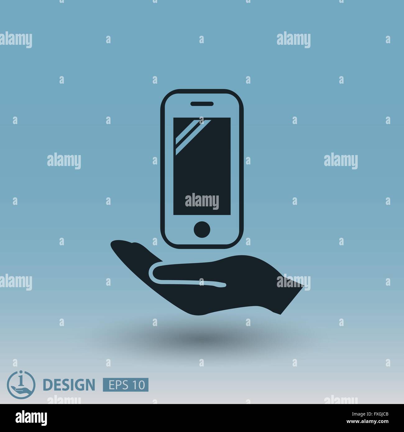Pictograph of mobile. Vector concept illustration for design. Eps 10 ...
