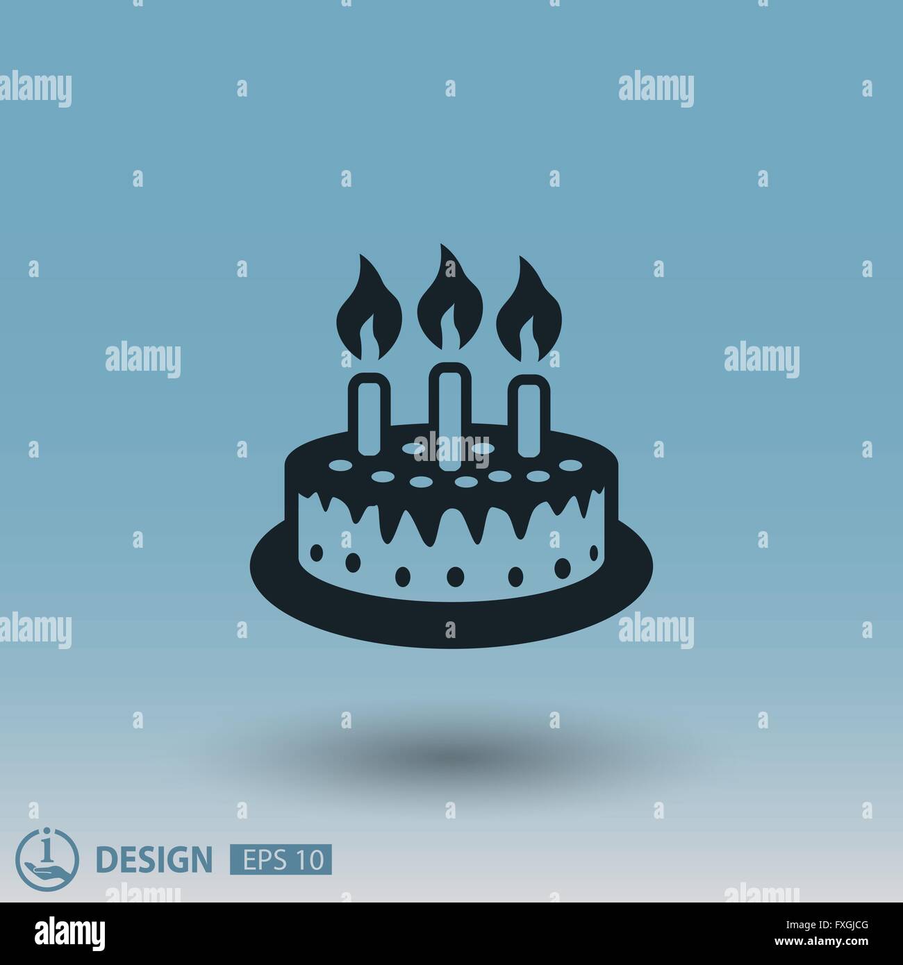 Pictograph of cake. Vector concept illustration for design. Eps 10 ...