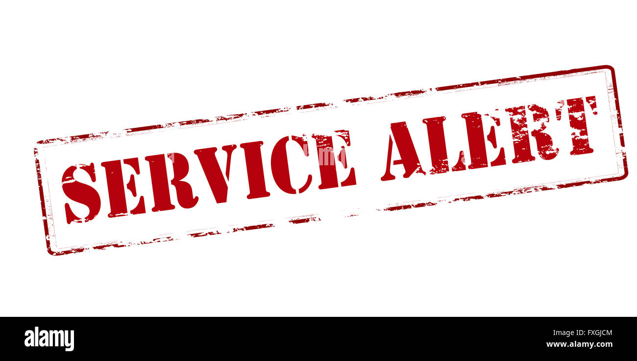 Rubber stamp with text service alert inside, vector illustration Stock ...