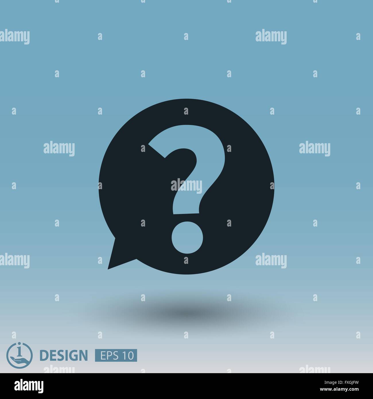 Pictograph of question mark. Vector concept illustration for design ...