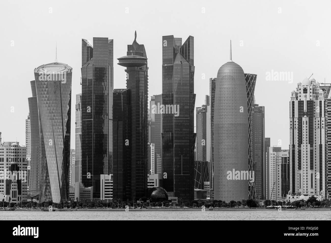 Doha skyline Black and White Stock Photos & Images - Alamy