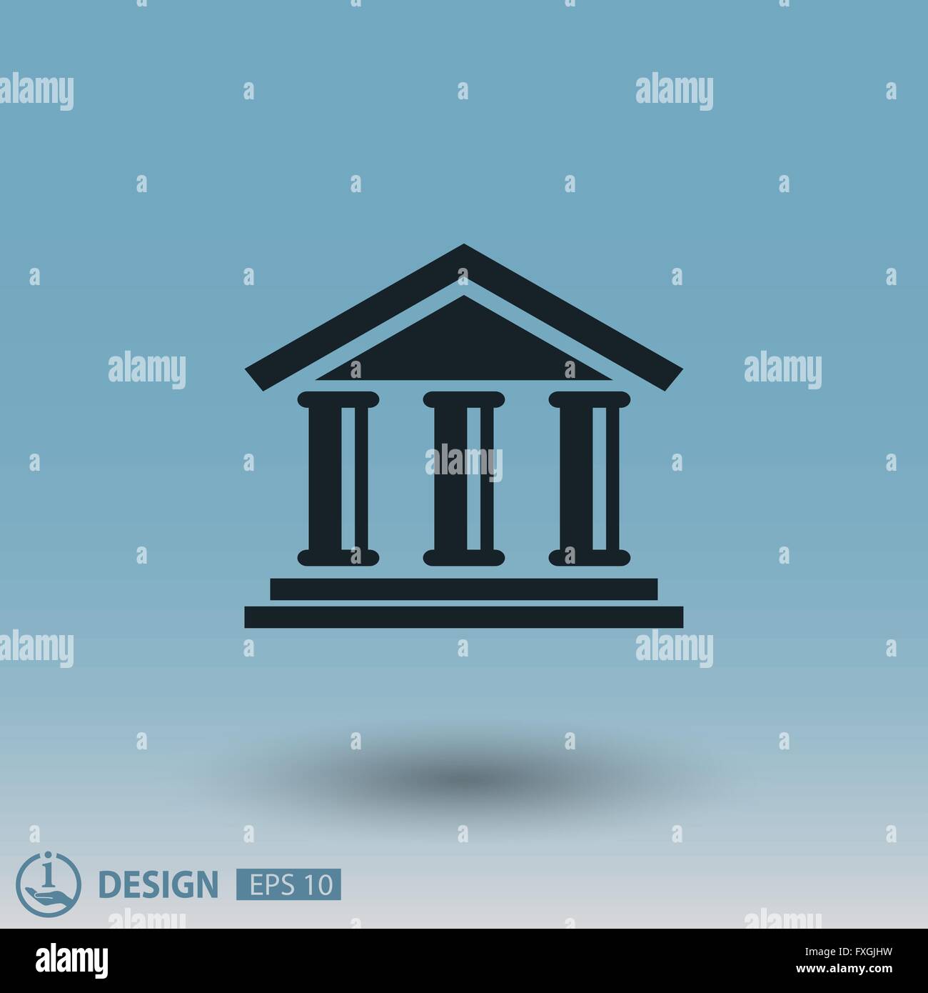 Pictograph of bank. Vector concept illustration for design. Eps 10 ...