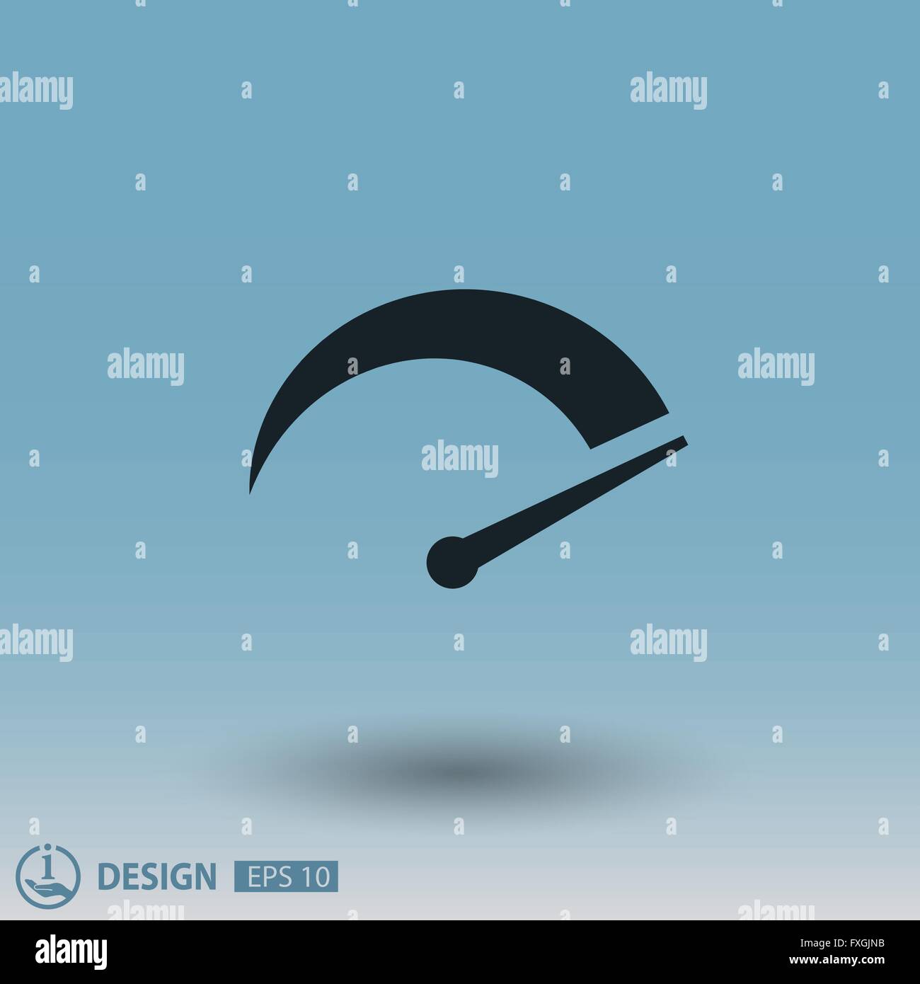 Pictograph of speedometer. Vector concept illustration for design. Eps ...