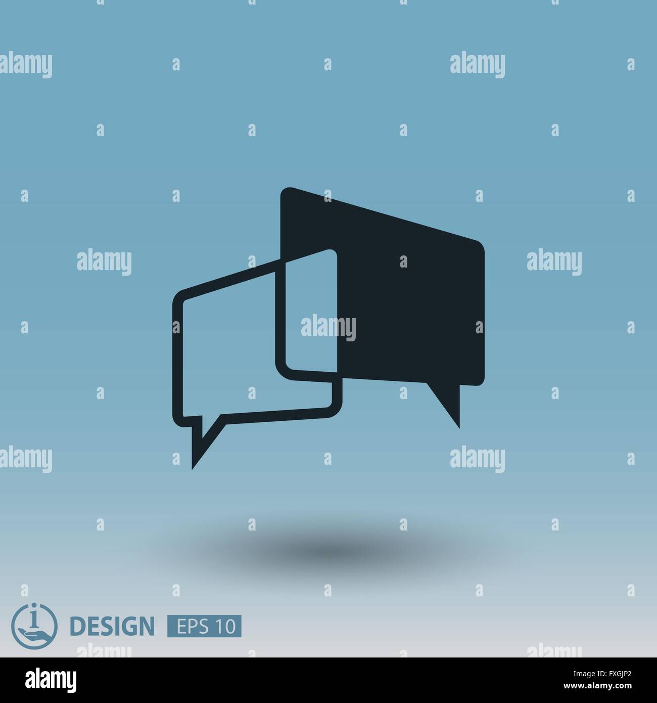 Pictograph of message or chat. Vector concept illustration for design ...