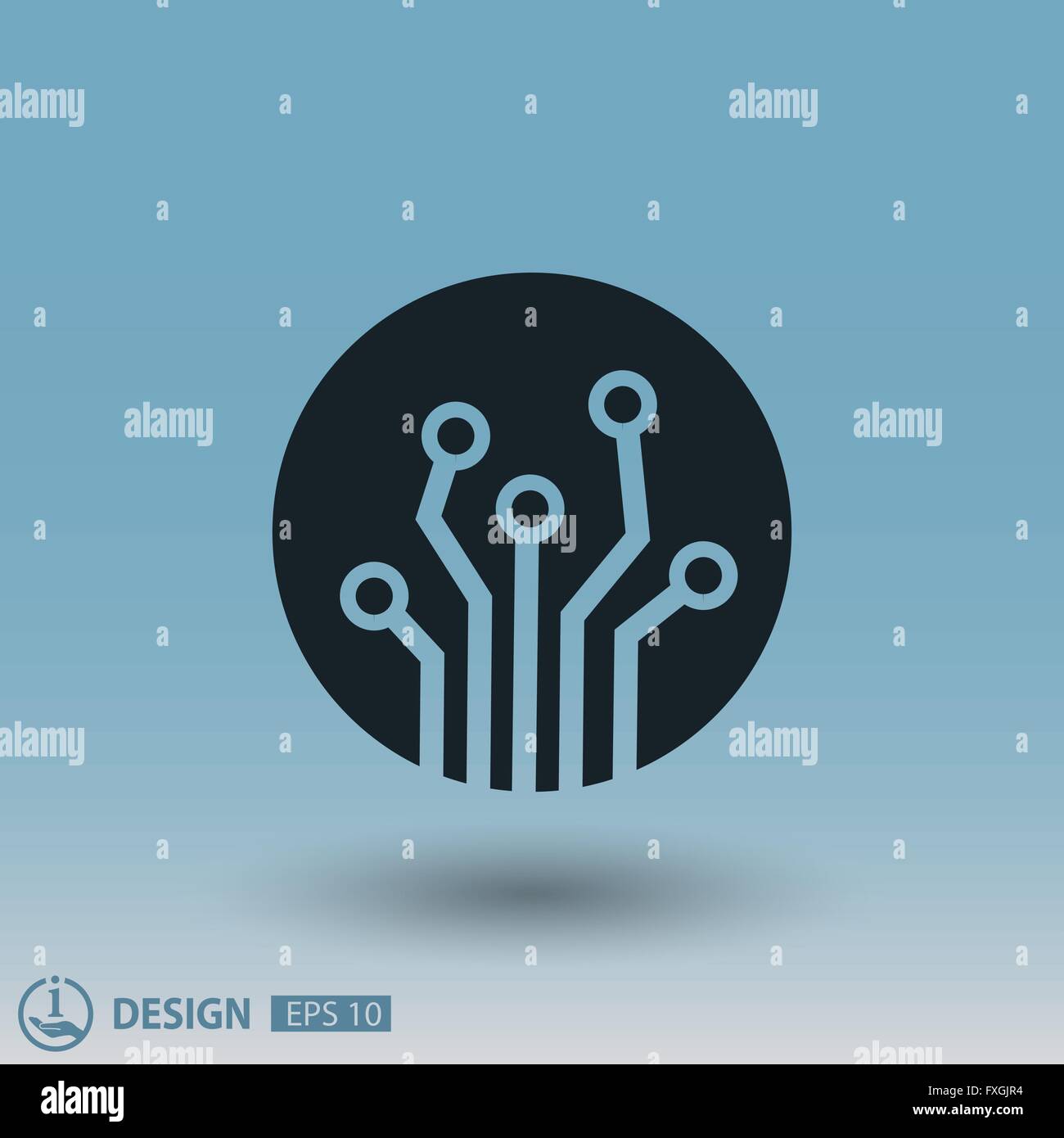 Pictograph of circuit board. Vector concept illustration for design ...
