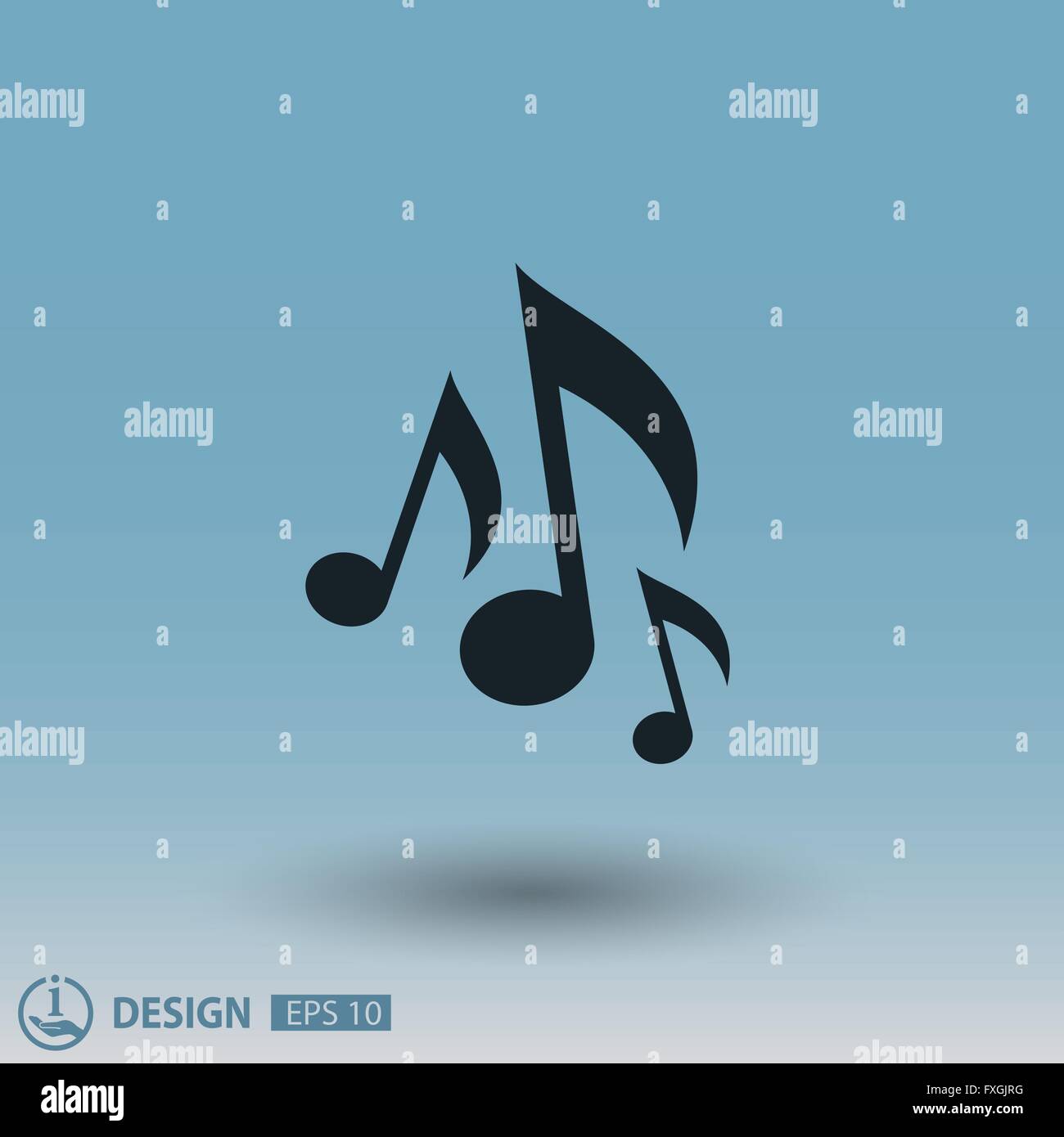 Pictograph of music note. Vector concept illustration for design. Eps ...