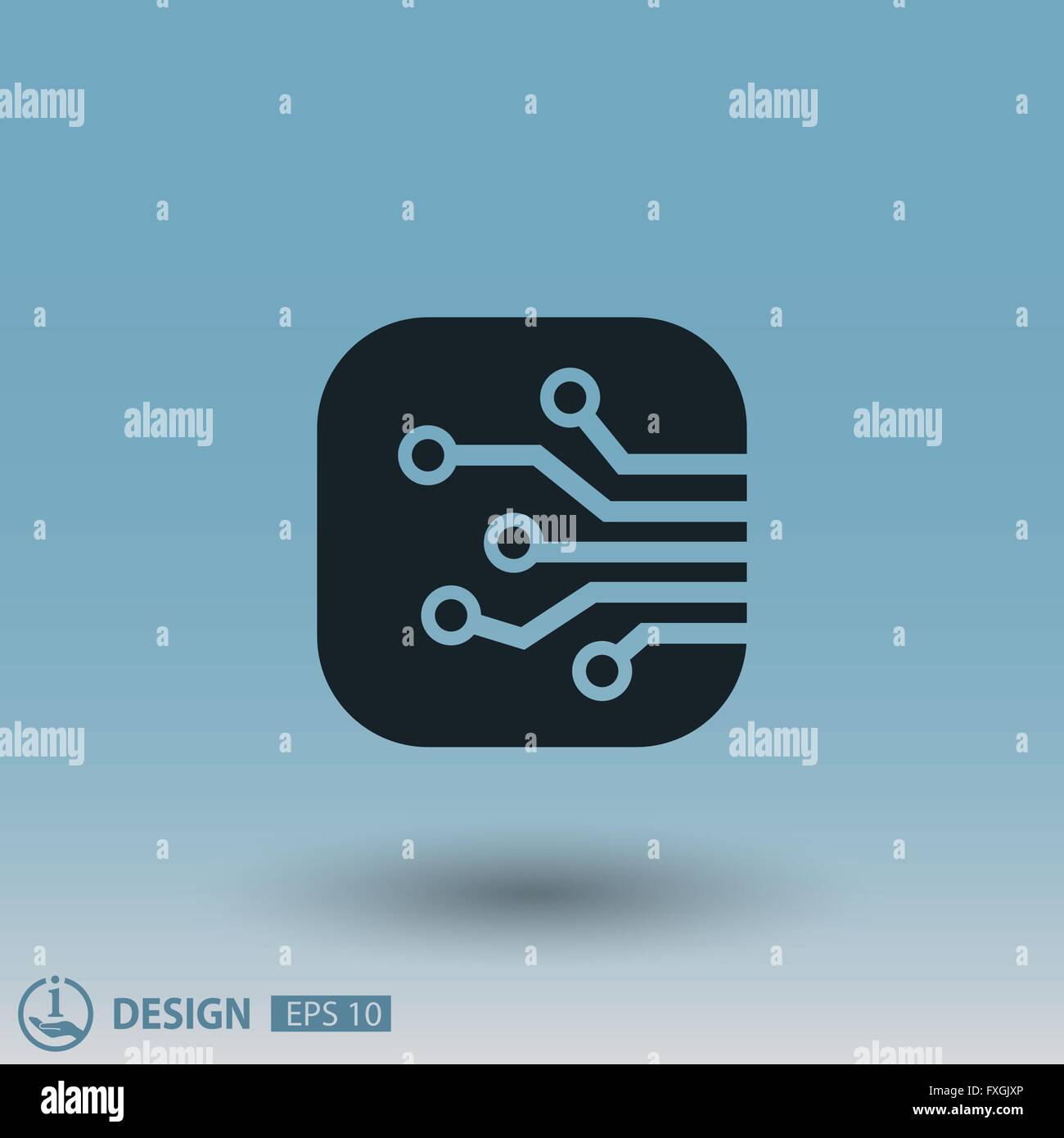 Pictograph of circuit board. Vector concept illustration for design ...