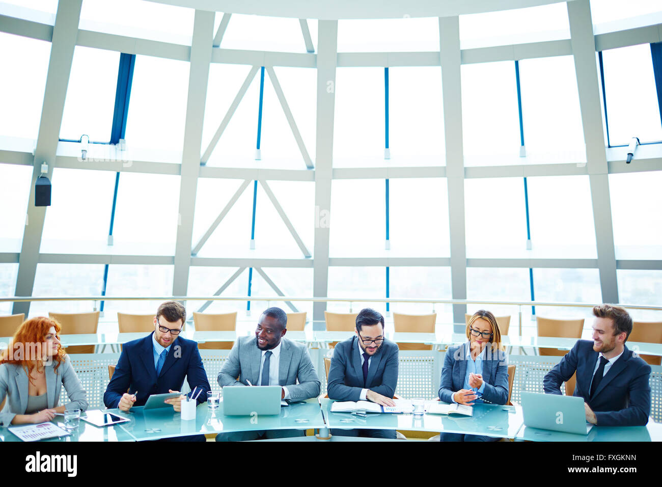 Beginning of conference Stock Photo - Alamy