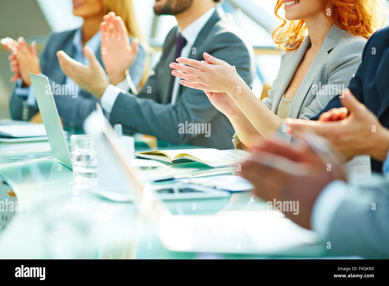 Ovation after meeting Stock Photo - Alamy