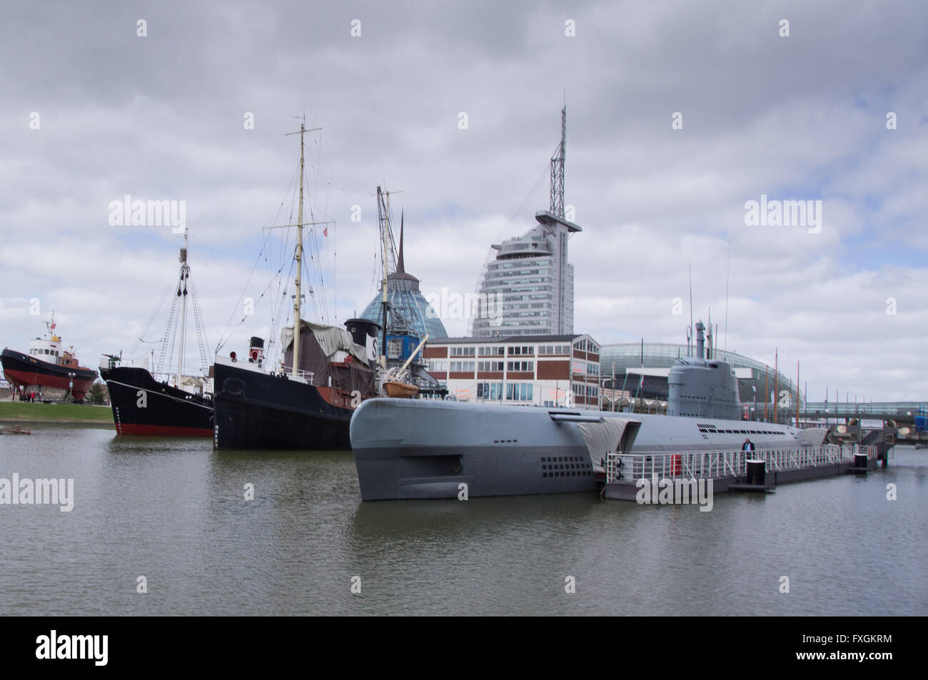 The Bremerhaven museum harbor Stock Photo - Alamy