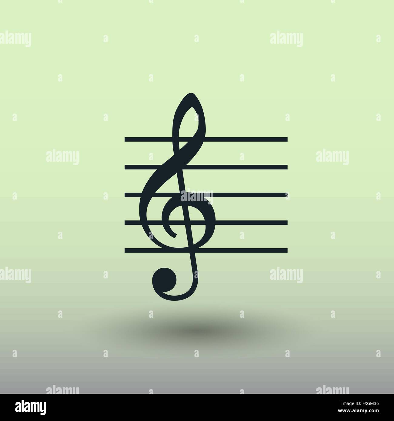 Pictograph of music key. Vector concept illustration for design. Eps 10 ...