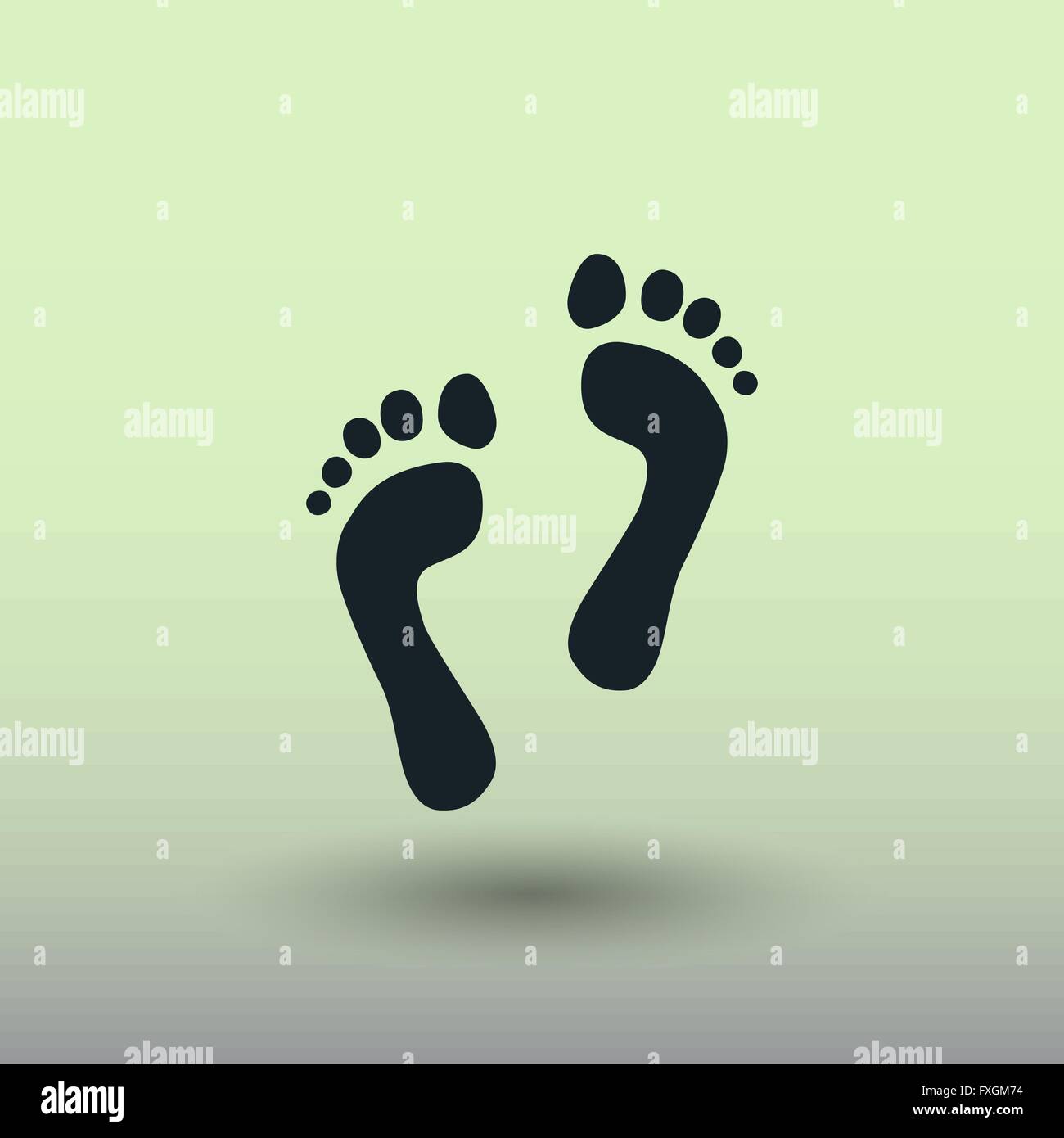 Pictograph of footprints. Vector concept illustration for design. Eps ...