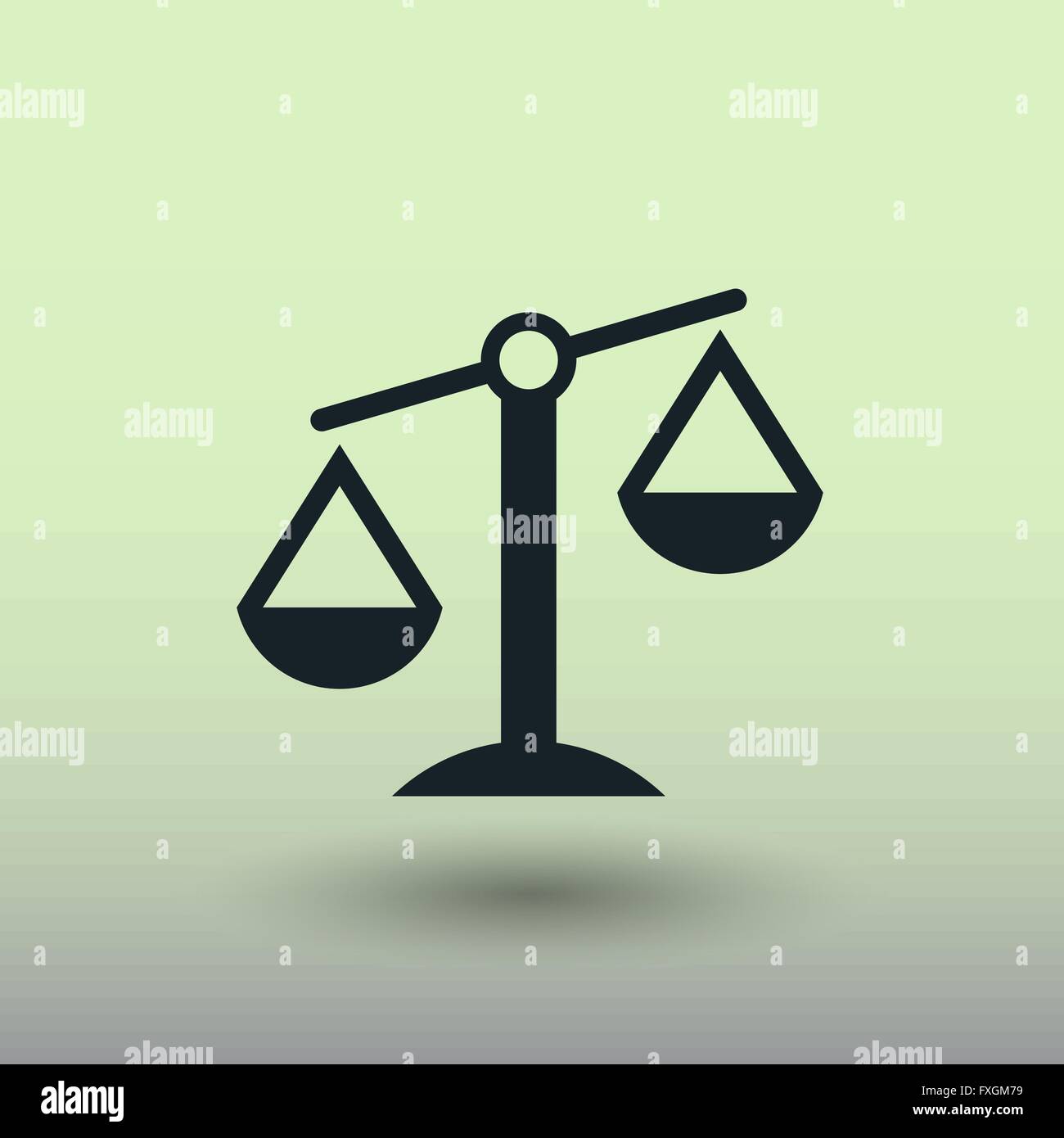 Pictograph of justice scales. Vector concept illustration for design ...