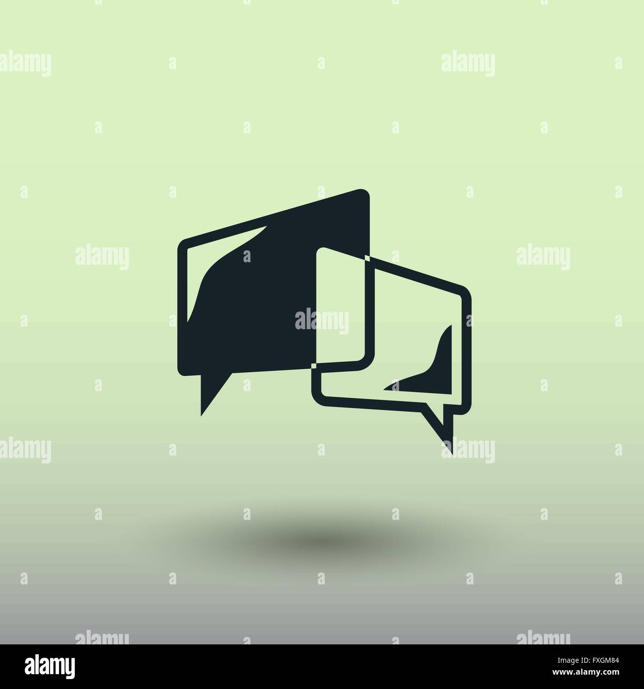 Pictograph of message or chat. Vector concept illustration for design ...